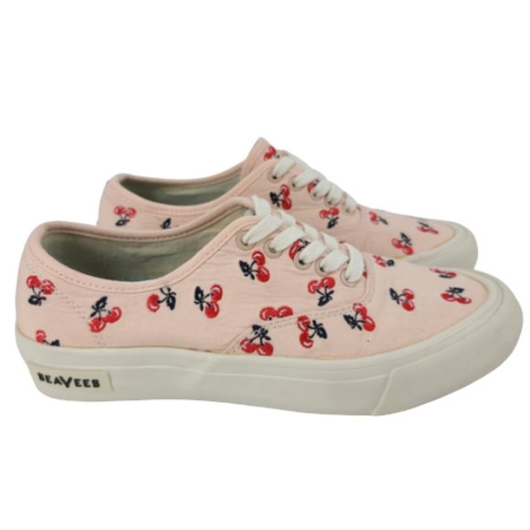 SeaVees | Shoes | Seavees Pink Cherry Print Poplin Legend Sn | Poshmark